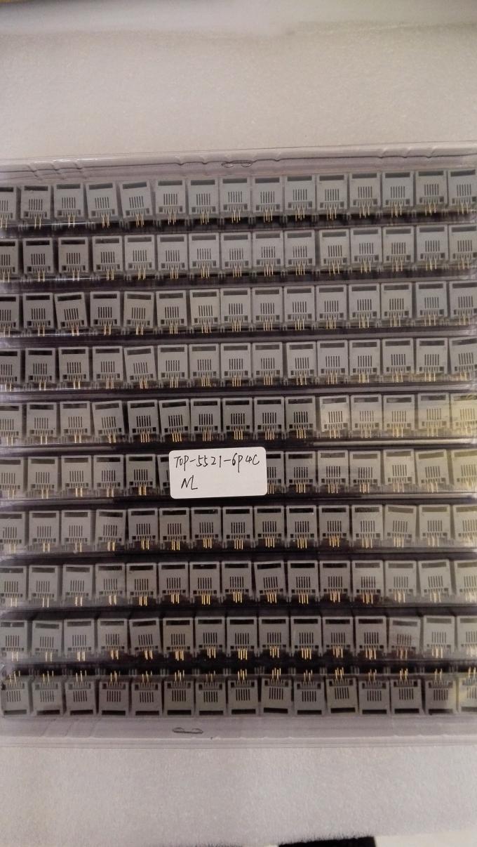 RJ45 Terminal Block Connectors 6P4C Gray with filter 1x1 Port